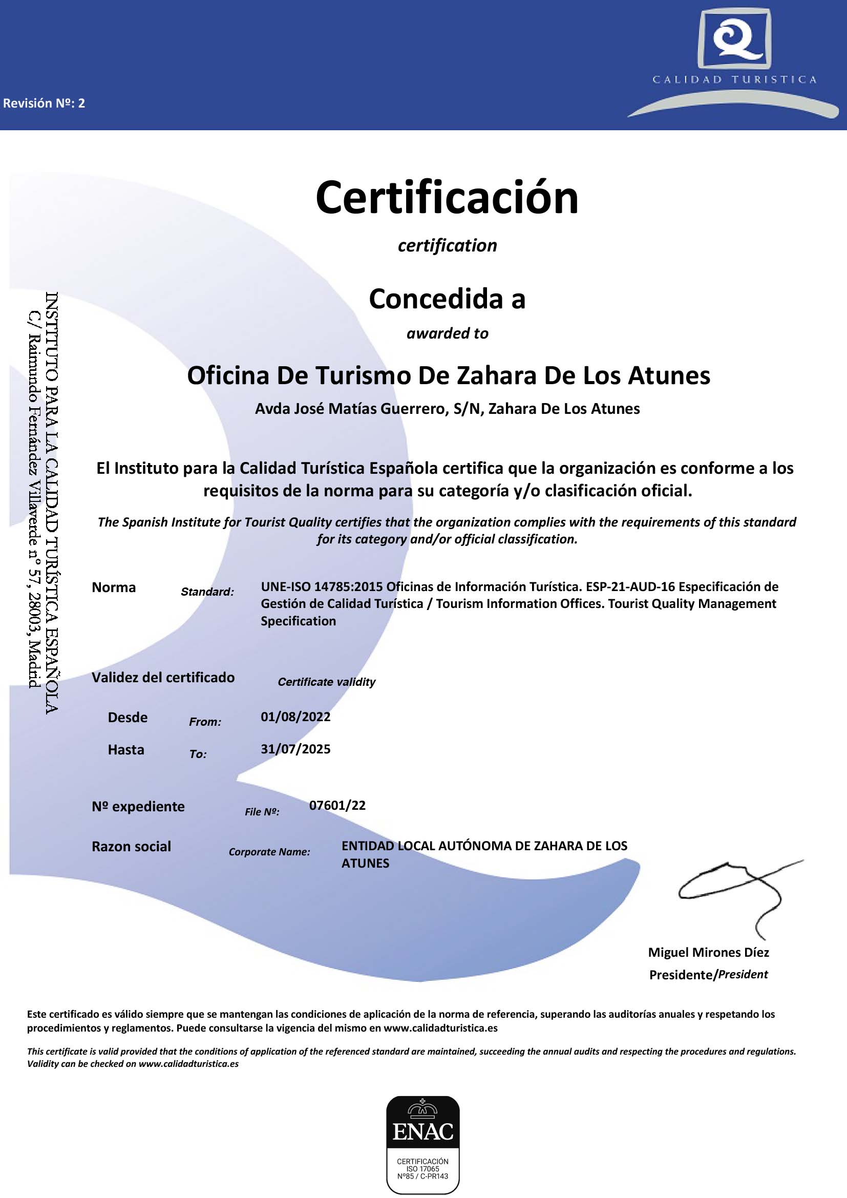 Oficina de Turismo / Q de Calidad Oficina de Turismo / Q de Calidad